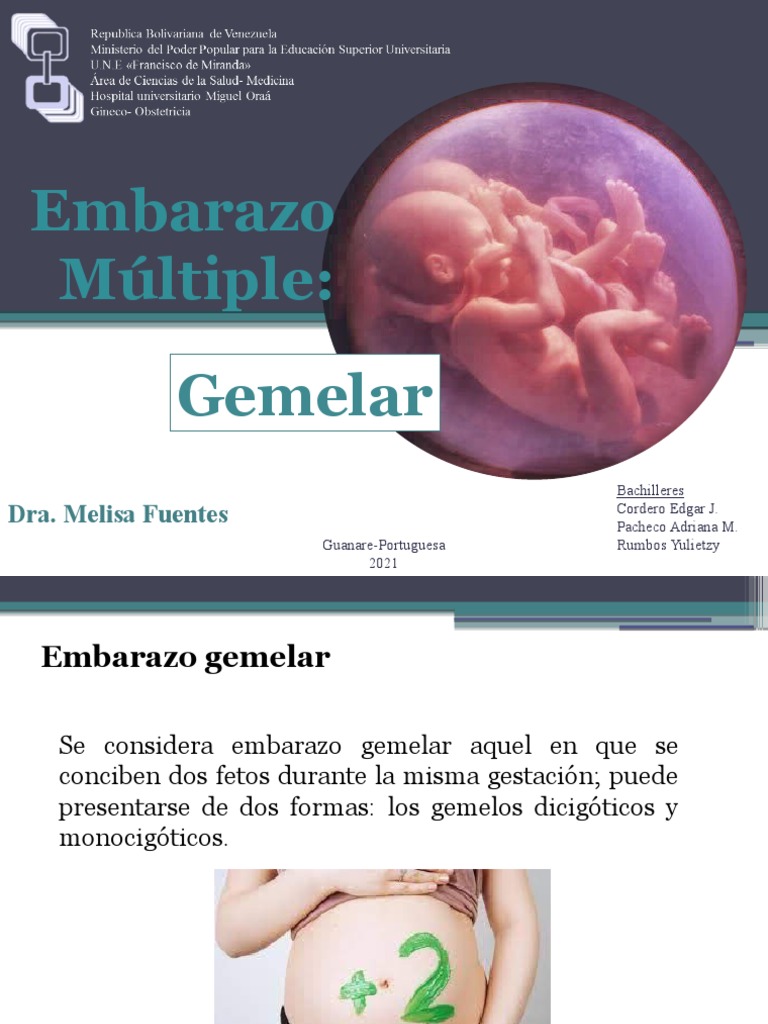 Embarazo Gemelar | PDF | El embarazo | Gemelo