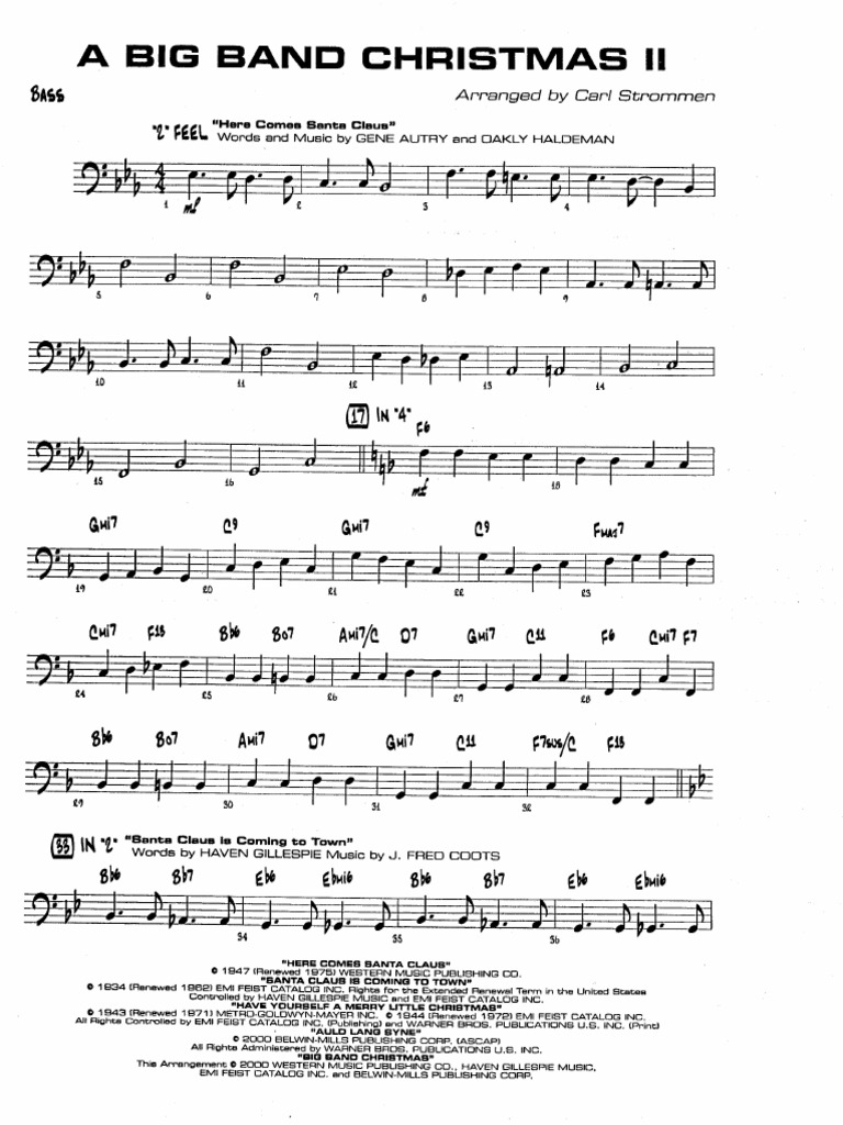 A Big Band Christmas II Bass | PDF
