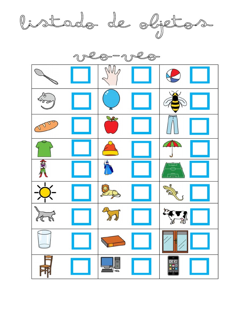 Pictogramas para Niños de 4 a 5 Años | PDF