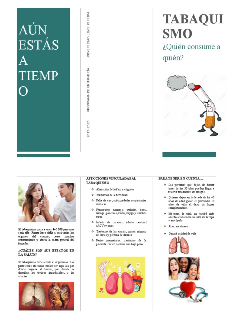 Folleto Tabaco 2 | PDF | Nicotina | Enfermedades y trastornos