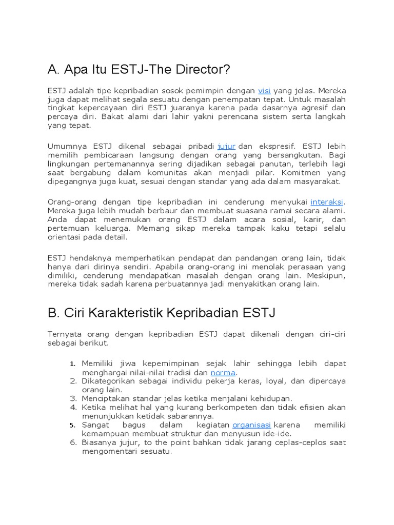ESTJ | PDF