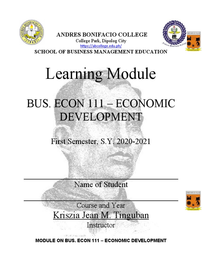 1MODULE-ON-BUS.-ECON-111-ECONOMIC-DEVELOPMENT-Copy 1 | PDF | Economic ...