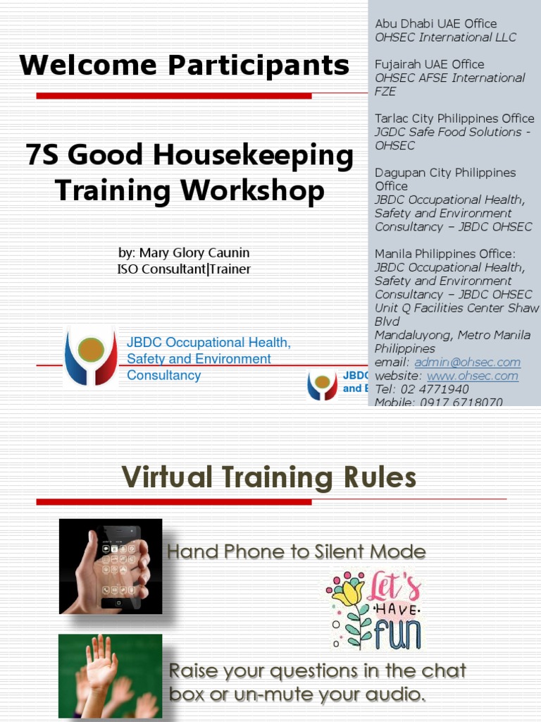 7S Good Housekeeping Training-Official | PDF | Occupational Safety And ...