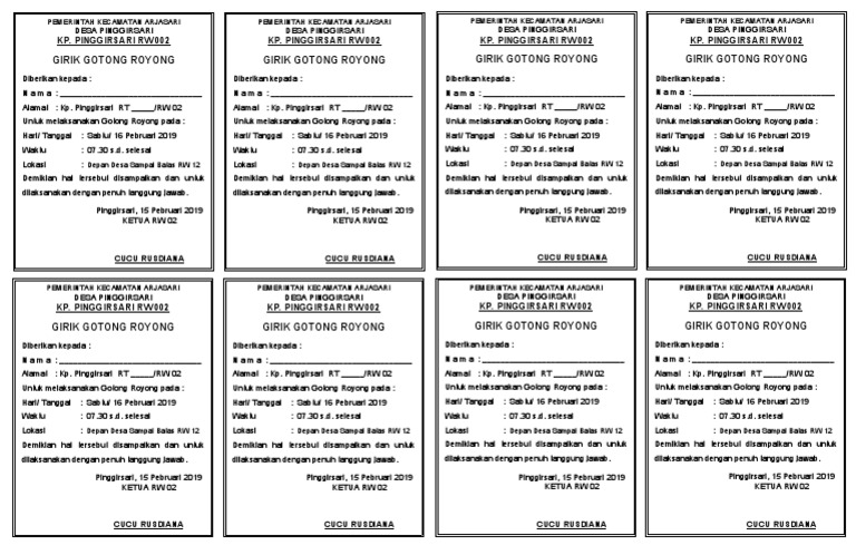 Girik RW 12 | PDF