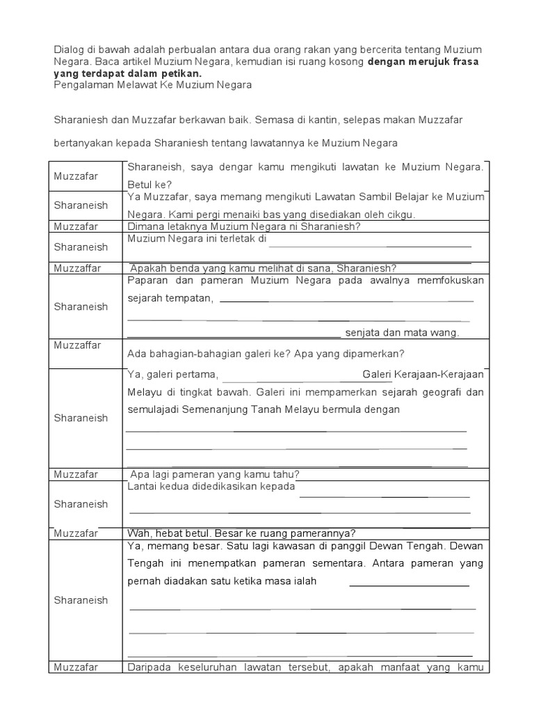 Latihan Karangan Dialog | PDF