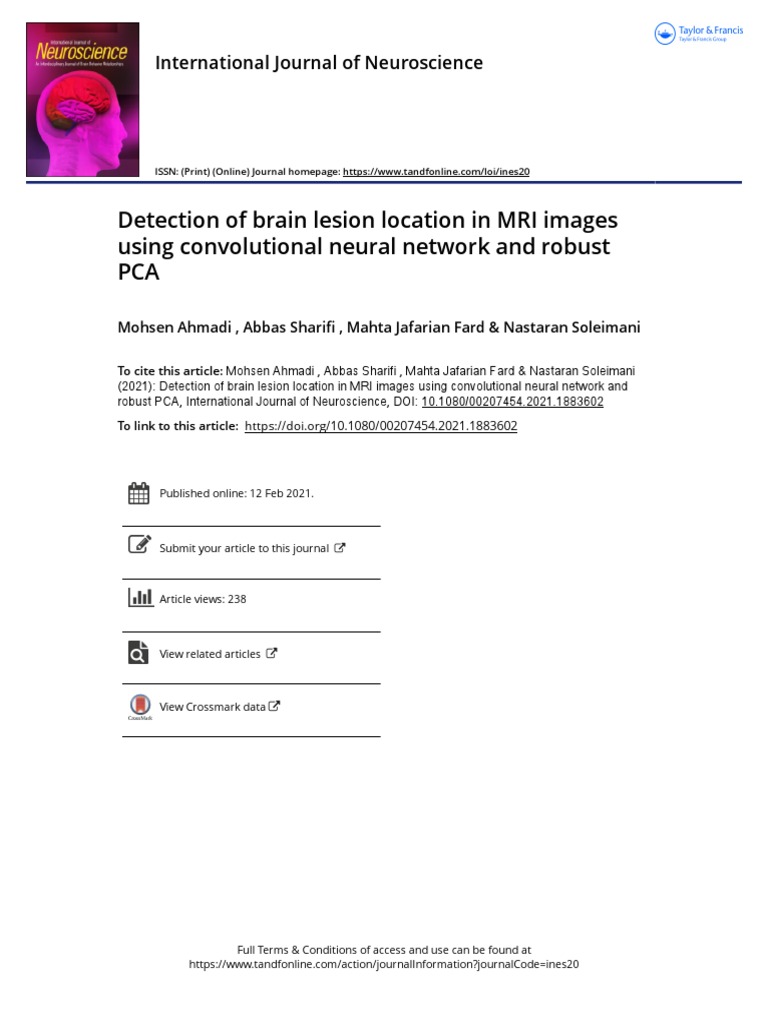 Detection of Brain Lesion Location in MRI Images Using Convolutional ...