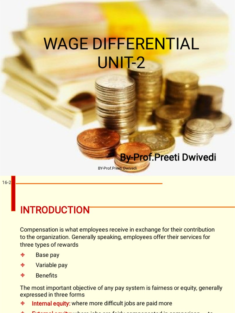 Wage Differential UNIT-2: By-Prof - Preeti Dwivedi | PDF | Wage | Labor