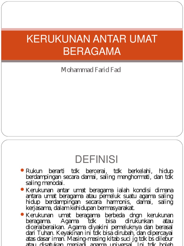 Kerukunan Antar Umat Beragama | PDF