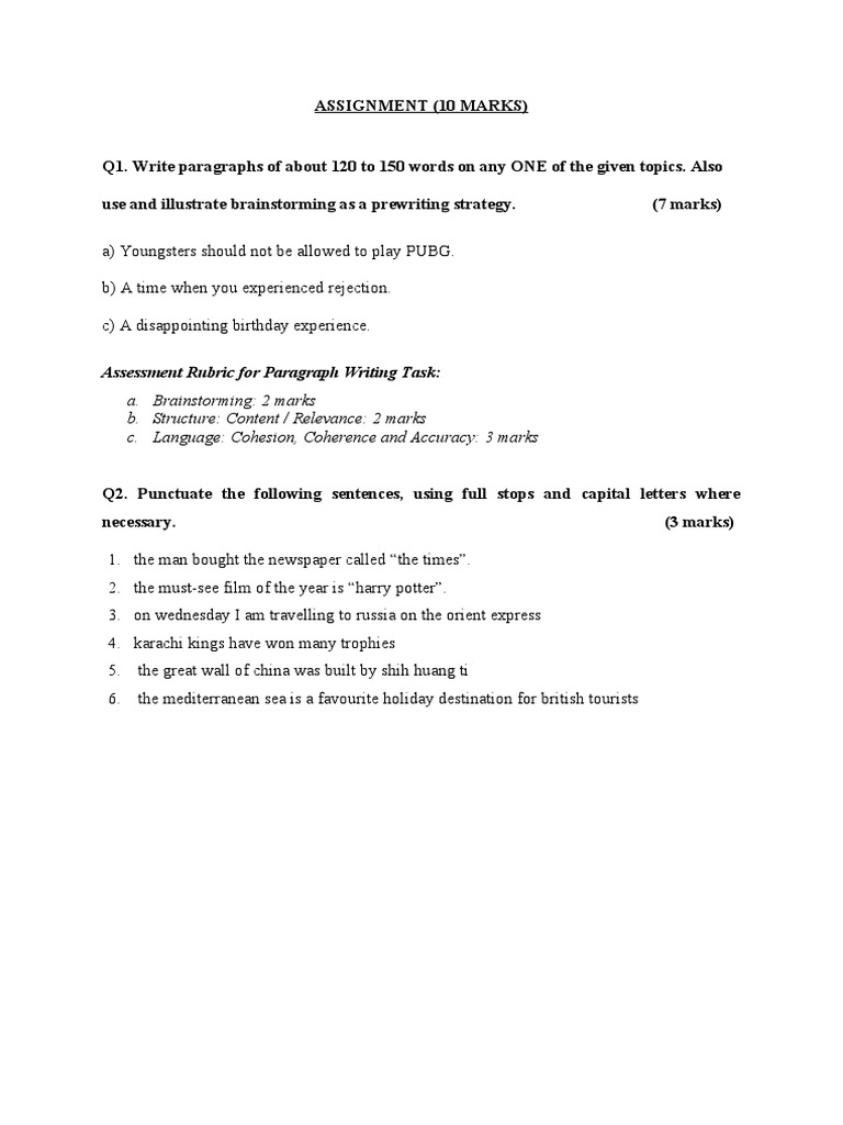 Assignment Functional English Pdf
