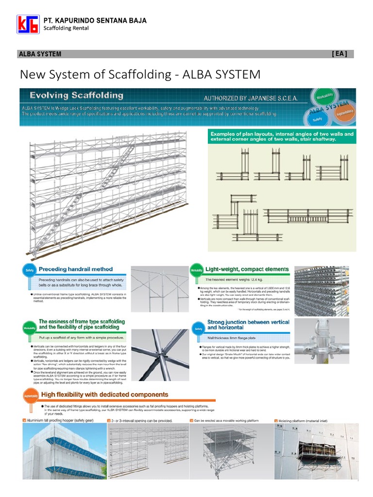 New System of Scaffolding - ALBA SYSTEM | PDF
