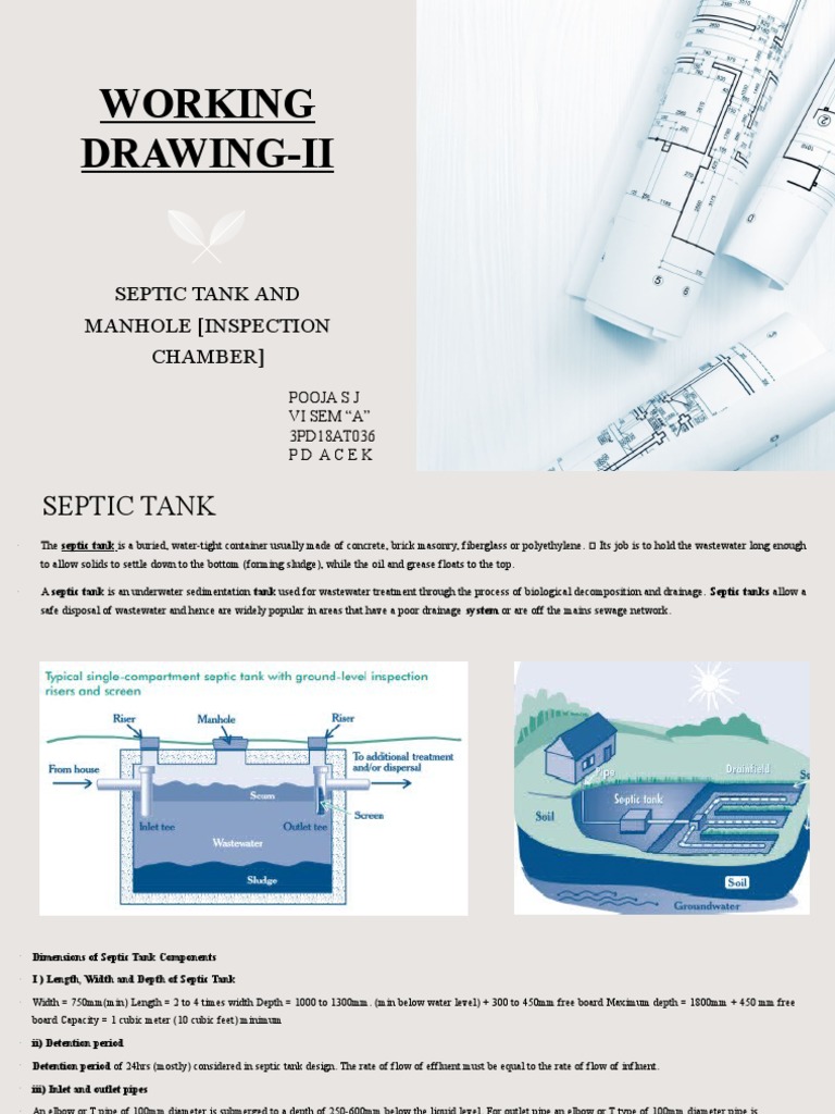 Septic Tank and Manhole Design Guide | PDF | Septic Tank | Sanitary Sewer