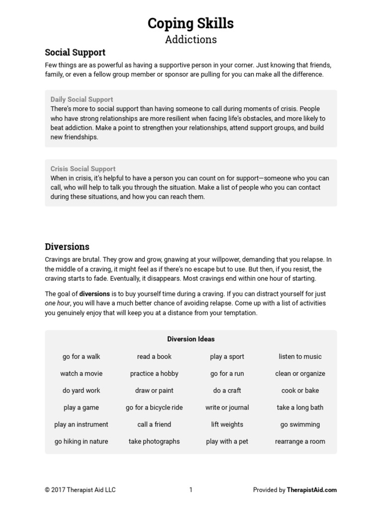 Coping Skills: Social Support | PDF | Breathing | Feeling