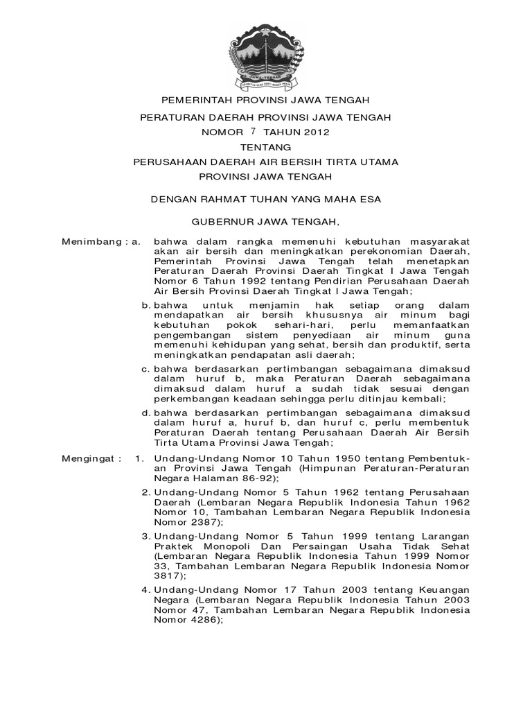 Perda 7 TH 2012 | PDF