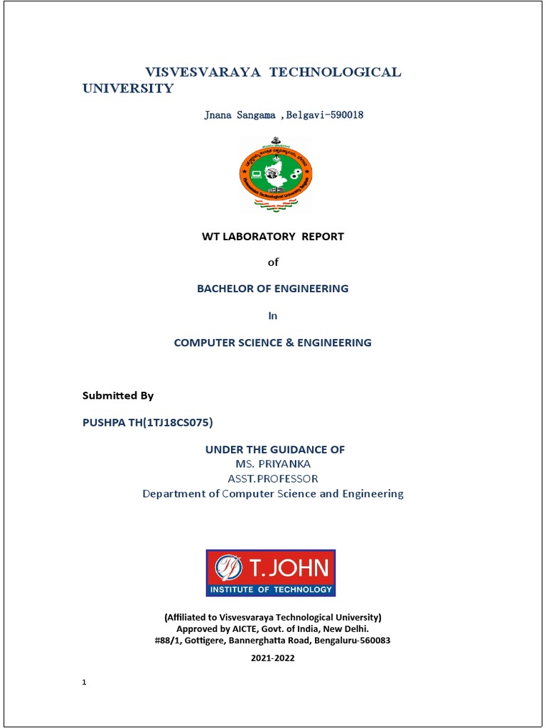 Pushpa TH WT Assignment-2 | PDF | Java Script | Html