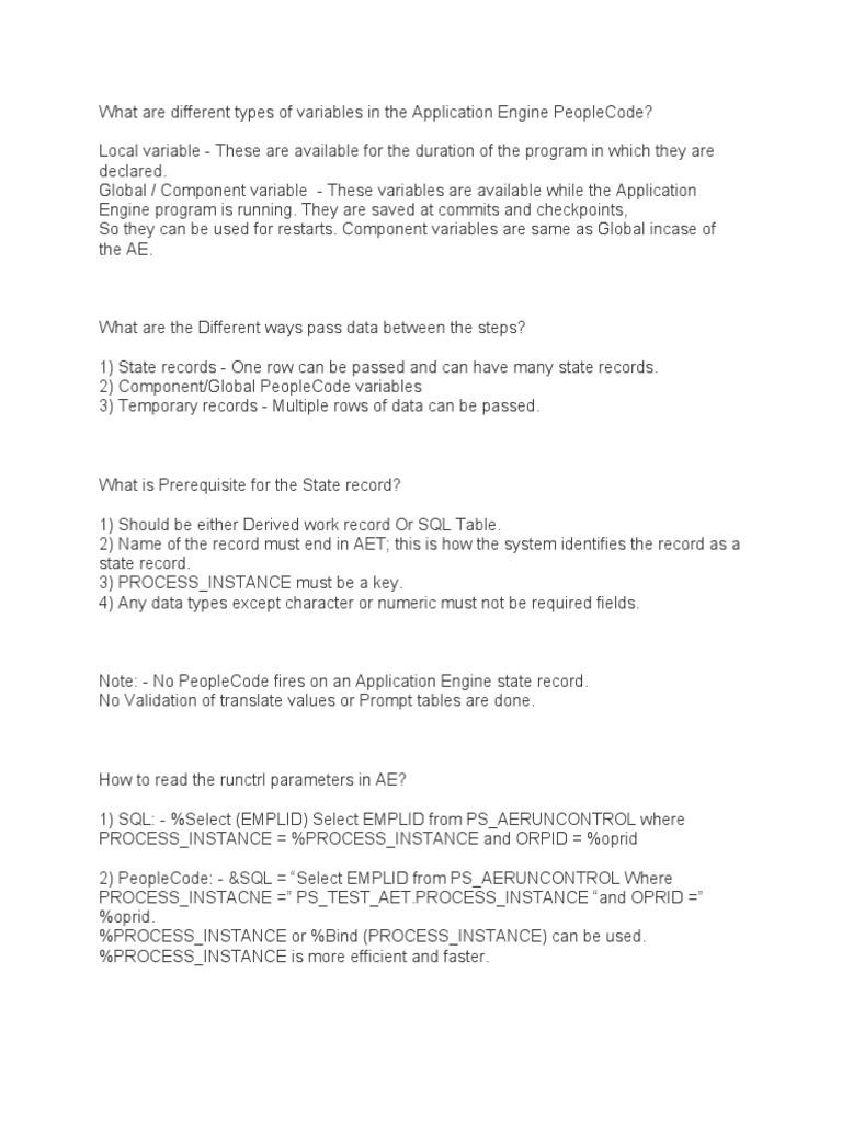 Peoplesoft Q&a | PDF | Sql | Databases