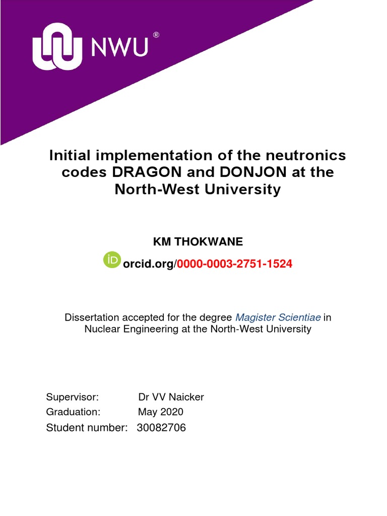 Thokwane KM | PDF | Nuclear Power | Equations