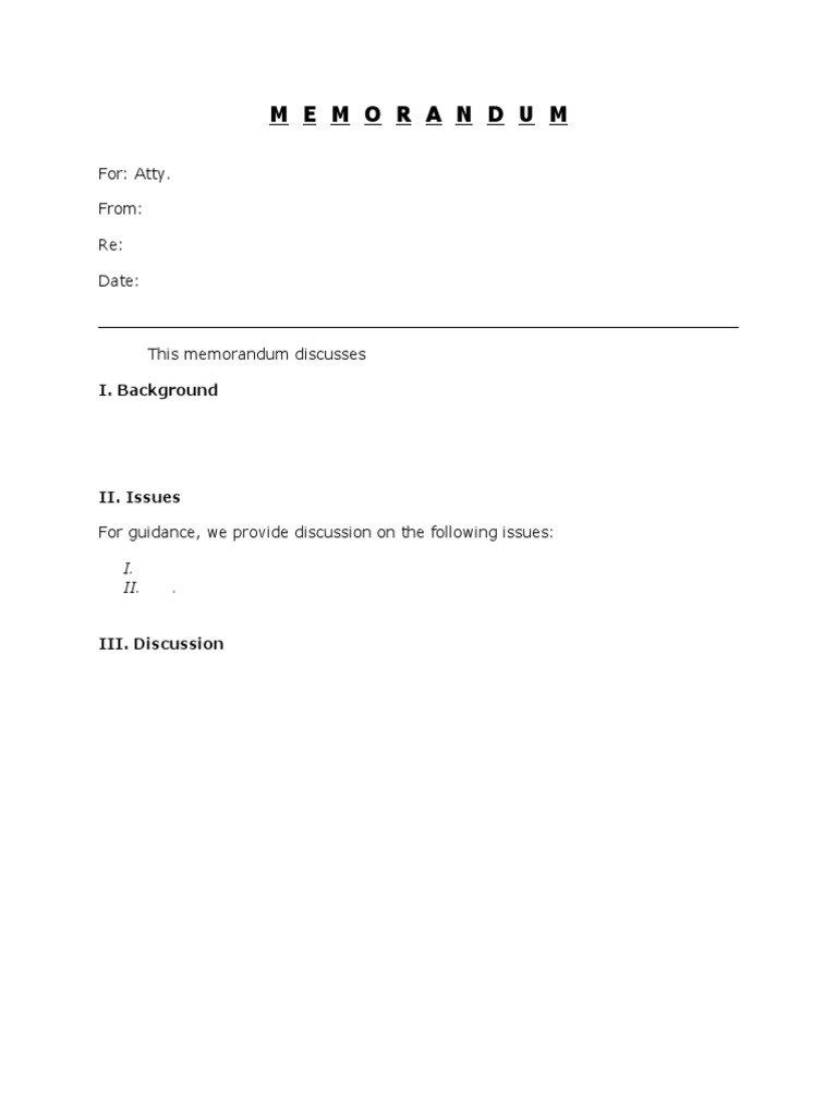 Legal Memo Template | PDF