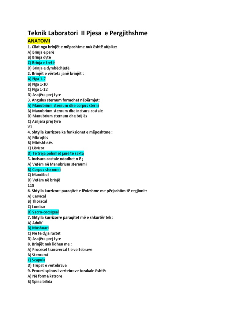 Pyetjet e Zgjidhura Teknik Laboratori 2 | PDF