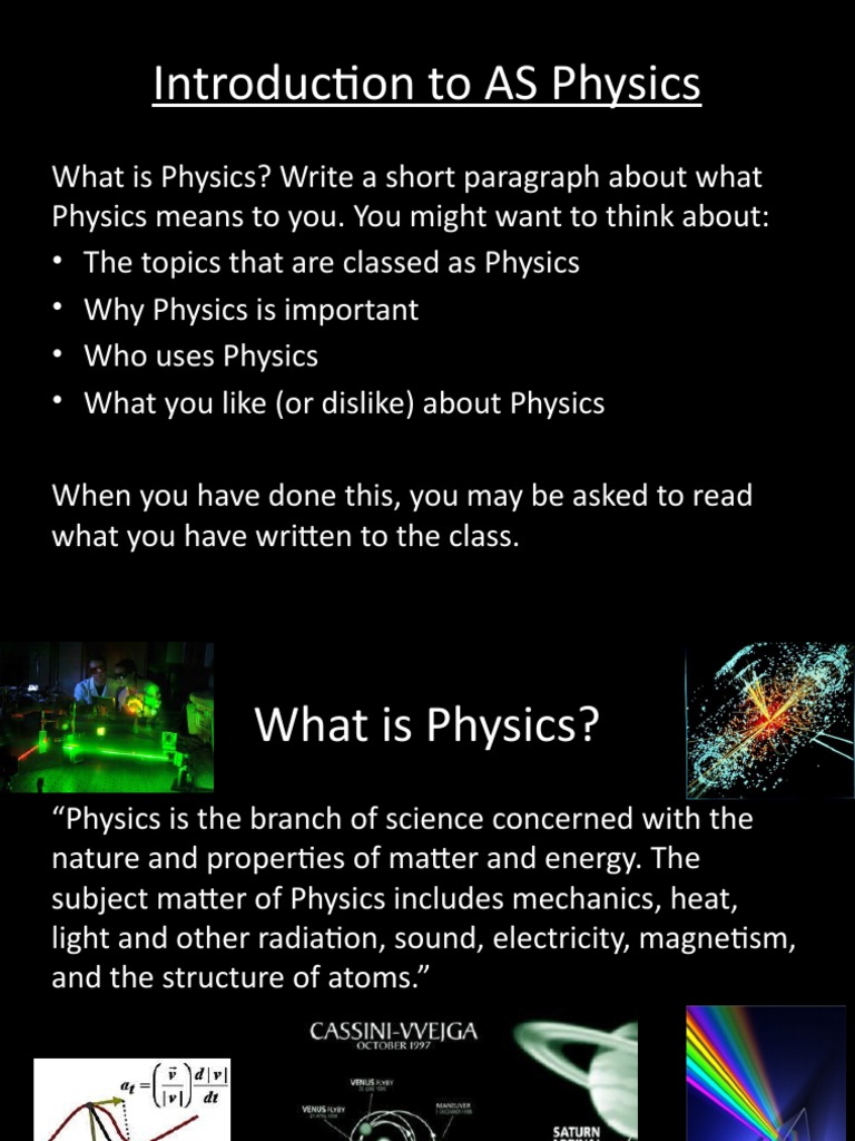 Introduction to AS Physics Guide | PDF