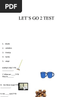 Let’s Go 2 Unit 2 Test: Vocabulary Quiz | PDF