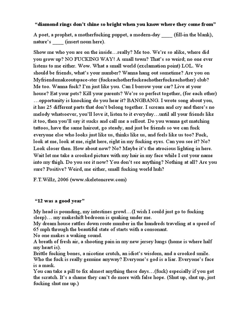 Frank Iero Poems | PDF | Nature