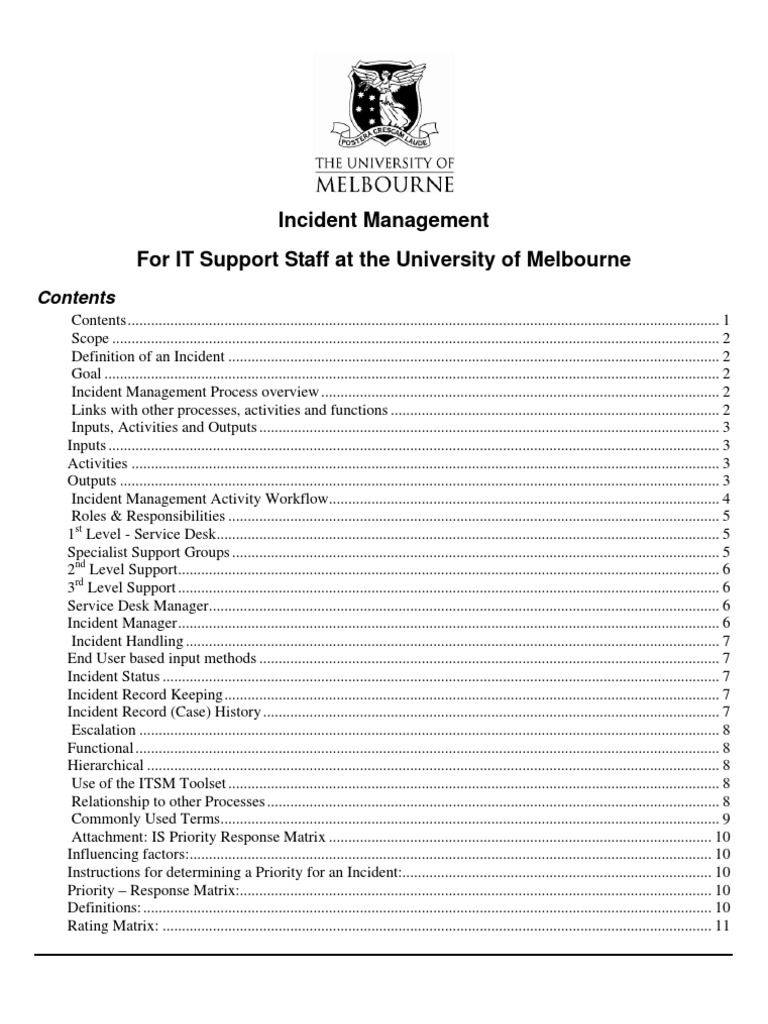 Incident Management Process (V4-3) | PDF | It Service Management ...