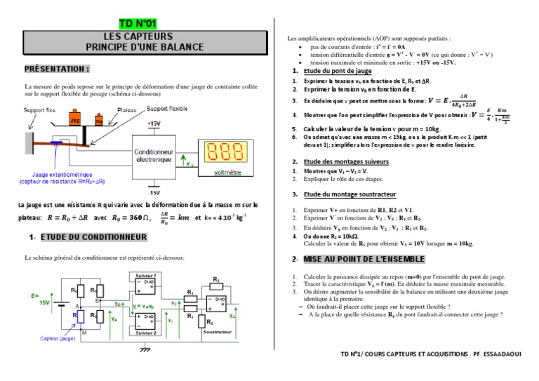 TD N1 Acquisition | PDF | Amplificateur opérationnel | Physique