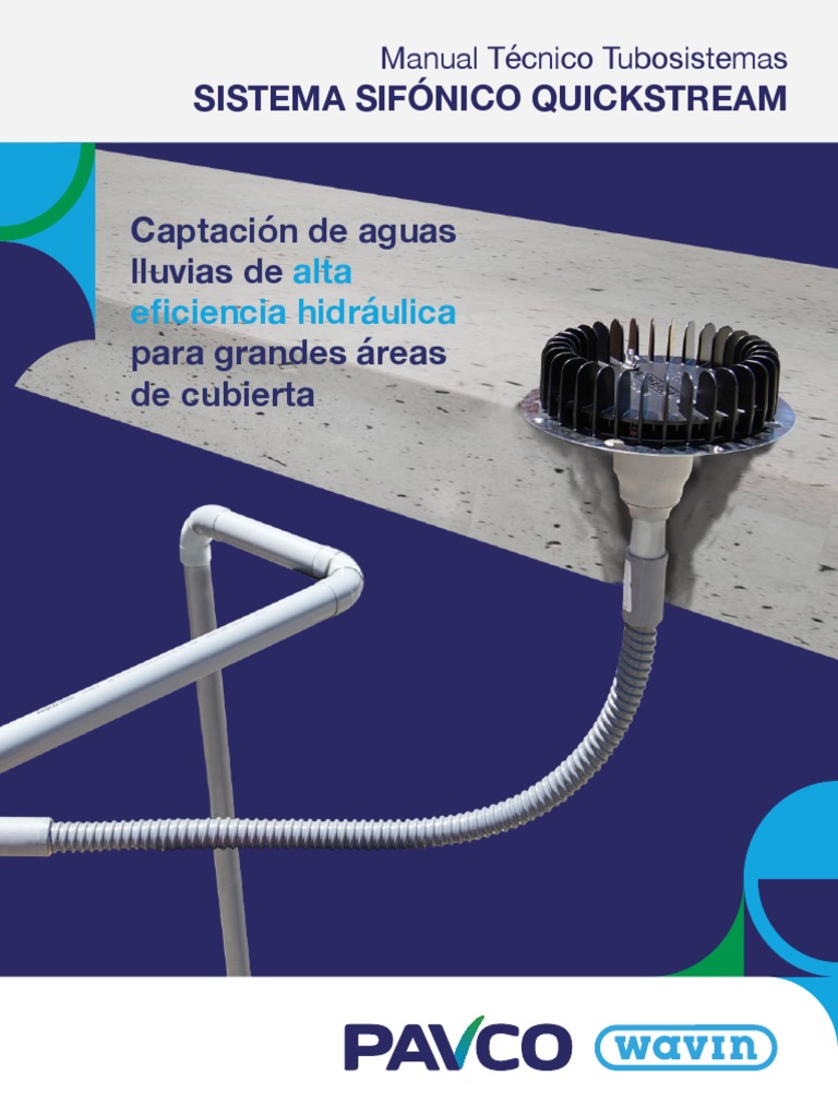 Manual Sistema Sifónico QuickStream Pavco Wavin | PDF | Perforar | Tornillo