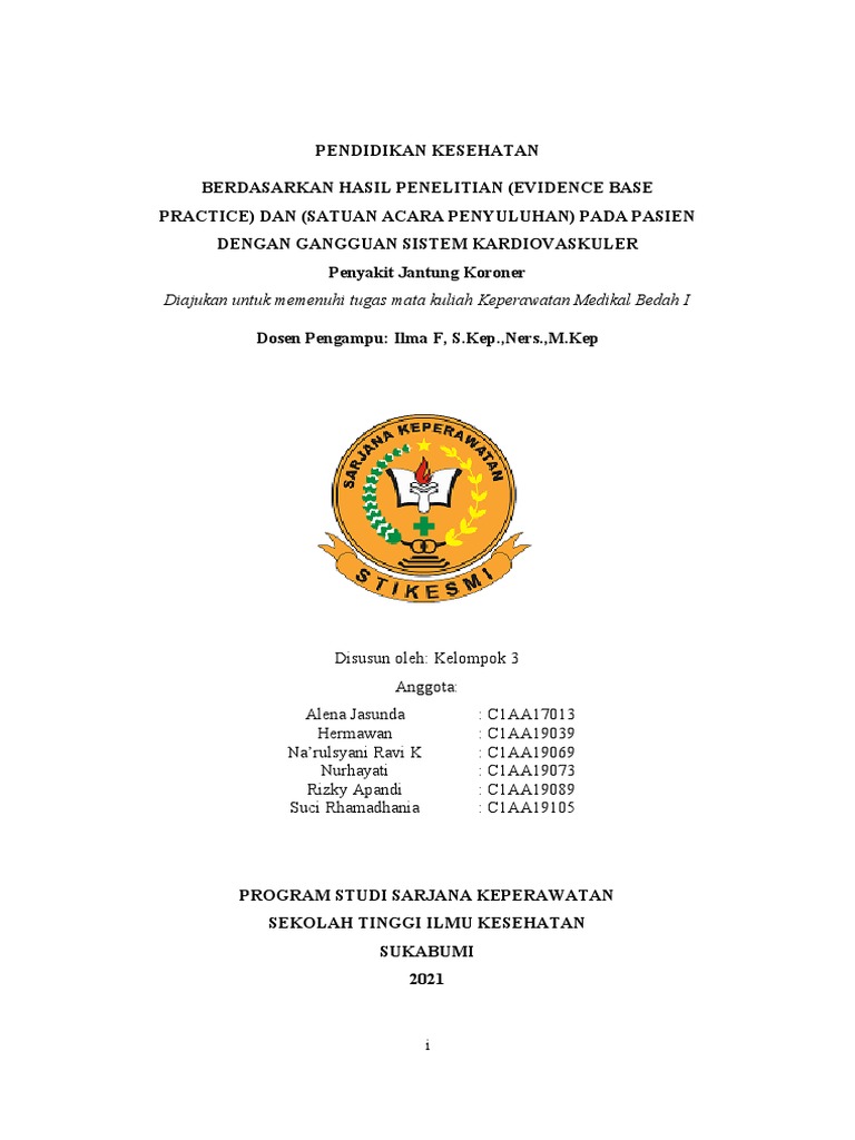 Penkes - Sap - Ebp PJK - Kelompok 3 - KMB I... | PDF