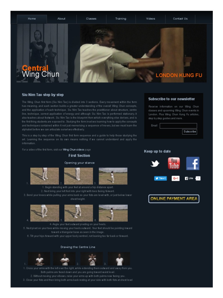 Central Wing Chun - London Kung Fu - Siu Nim Tao Step by Step Guide ...