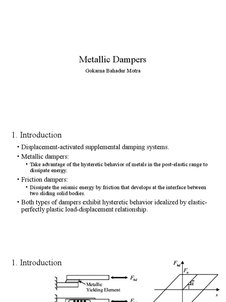 Optimizing the Design and Performance of Metallic Hysteretic Dampers ...