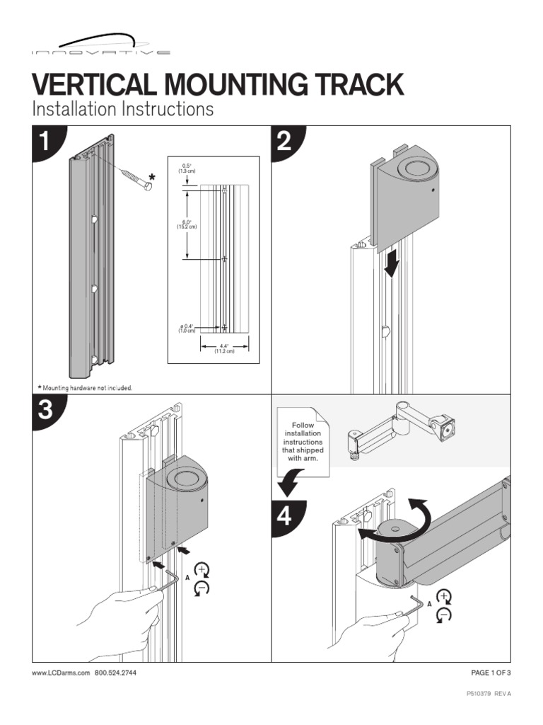 Vertical Mounting Track: Installation Instructions | PDF