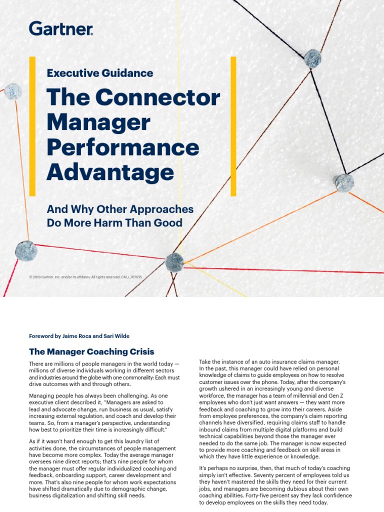 The Connector Manager Performance Advantage: Executive Guidance | PDF ...