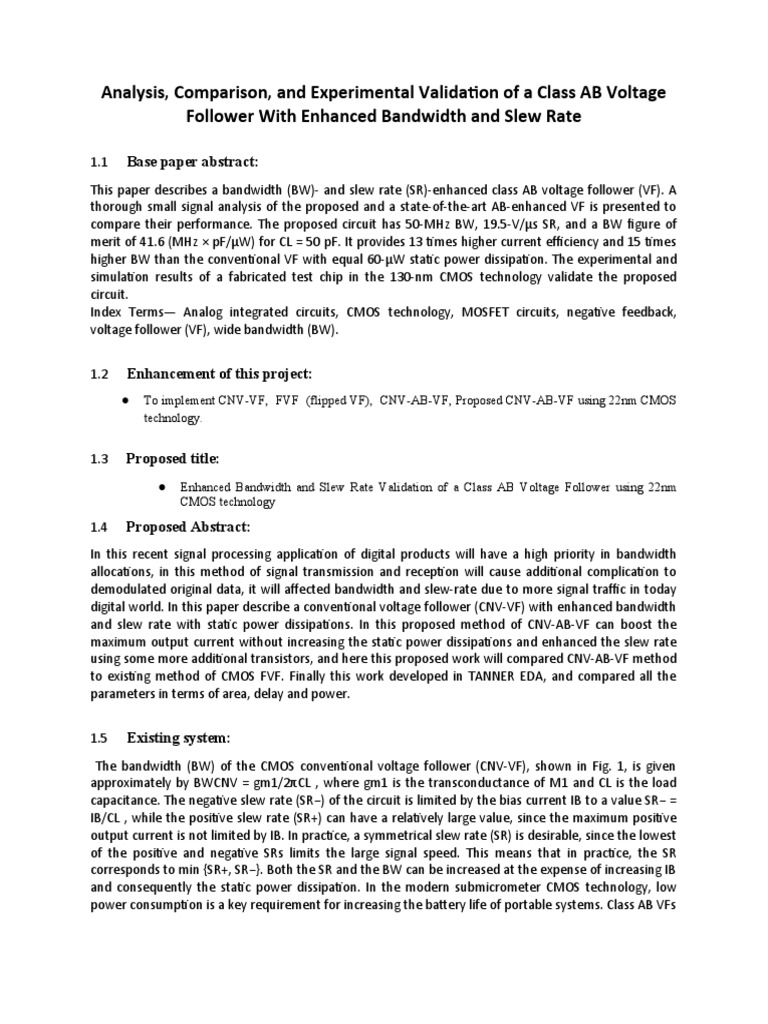 Analysis, Comparison, and Experimental Validation of A Class AB Voltage ...