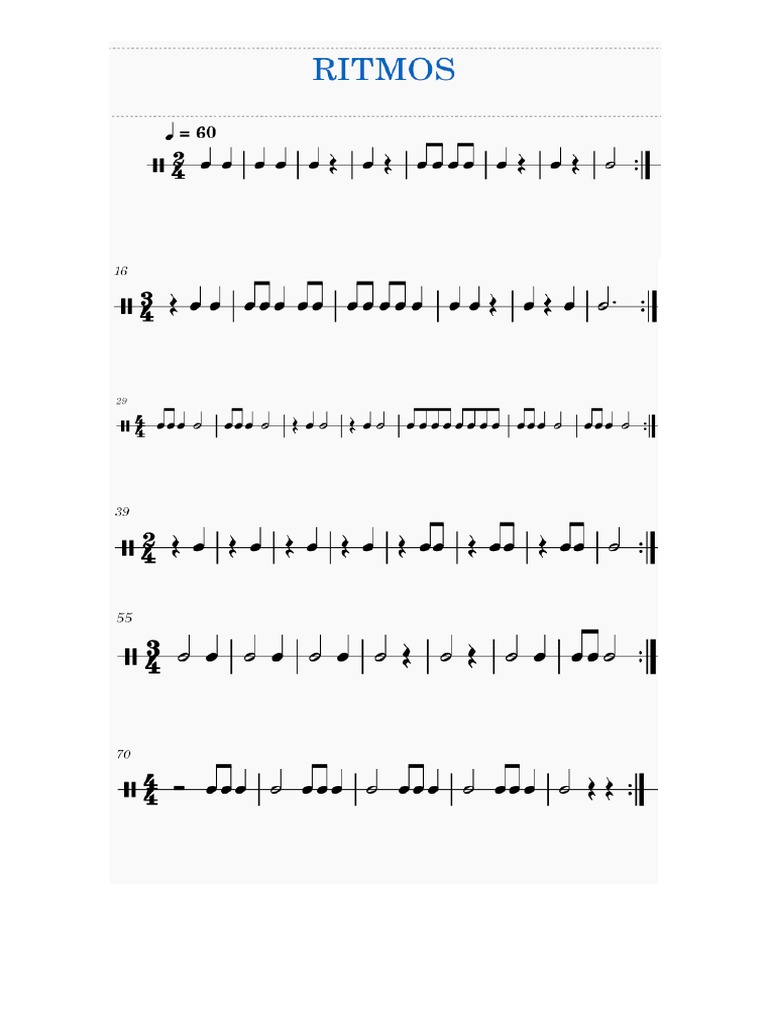 Ritmos para Dictados | PDF