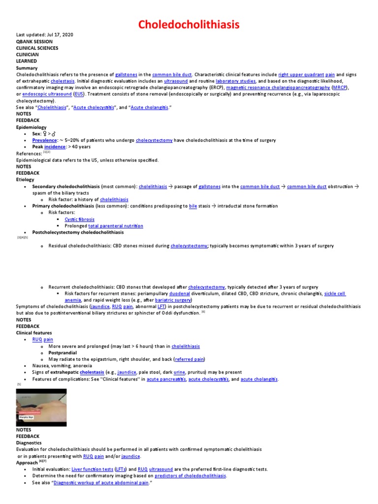 Diagnosing and Managing Choledocholithiasis: A Guide to Identifying ...