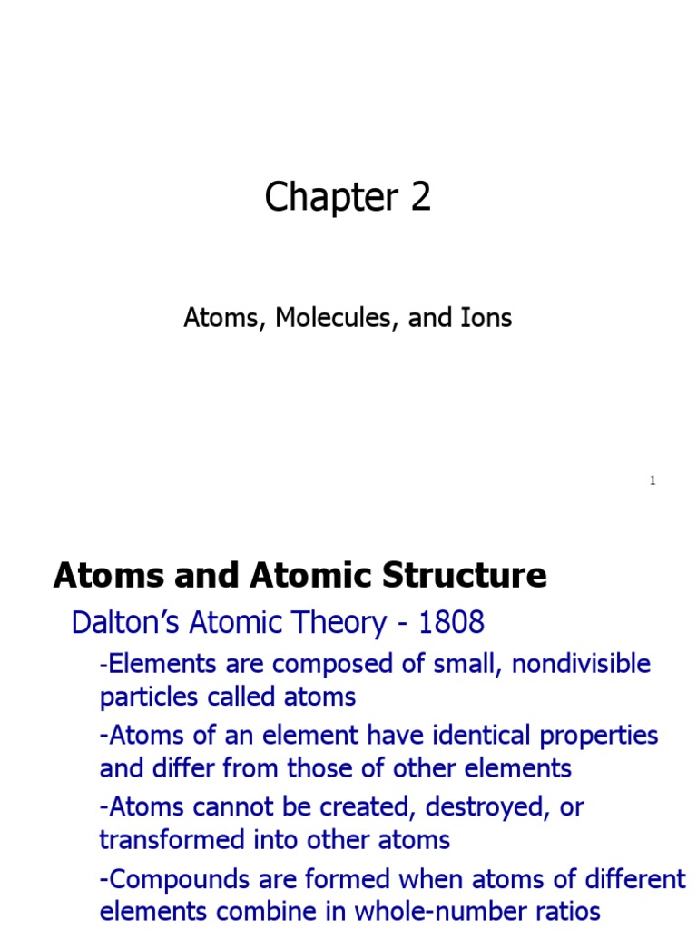 Atoms, Molecules, and Ions | PDF | Ion | Mole (Unit)
