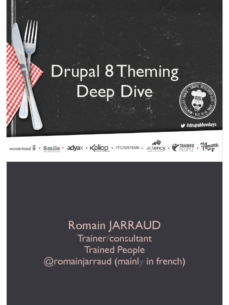 Drupal 8 Theming Deep Dive Pdf Drupal Library Computing