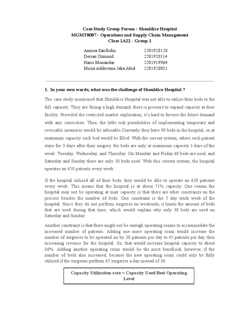 Shouldice Case Study | PDF | Surgery | Hospital