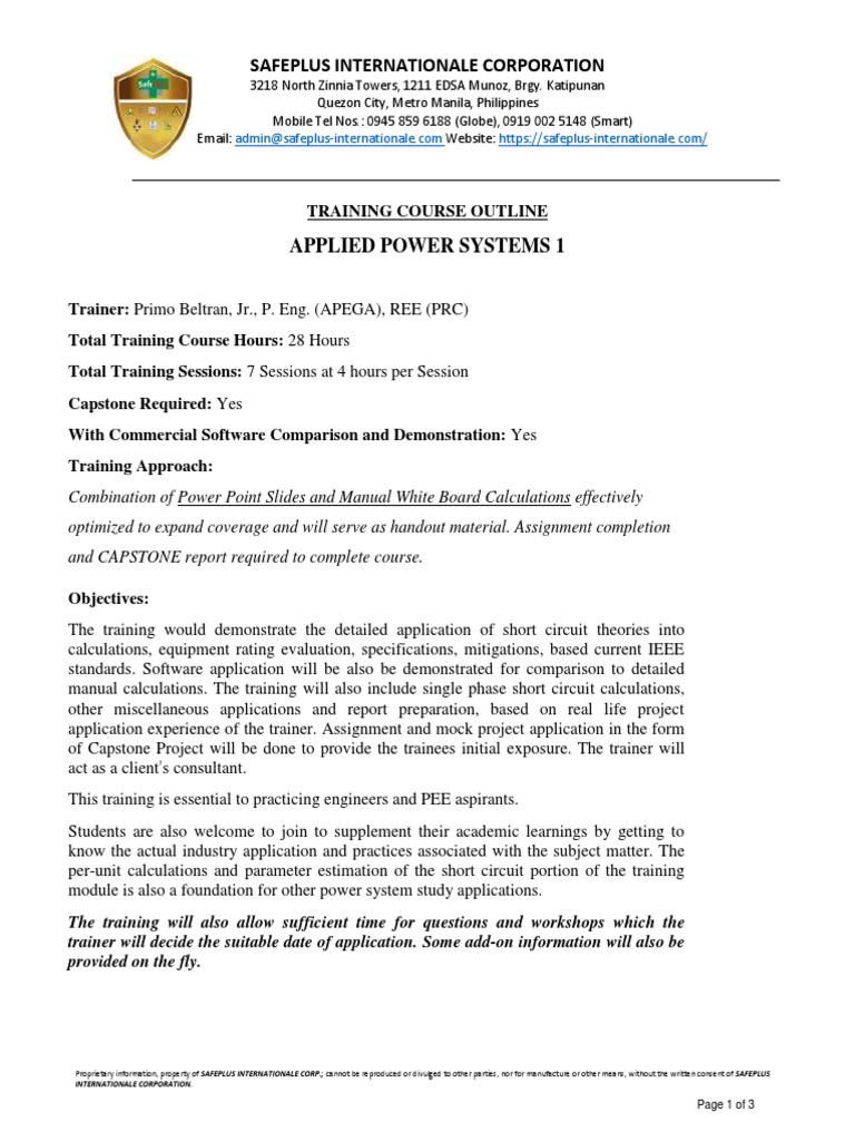 Applied Power Systems 1 APS1 | PDF | Business | Computers