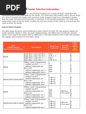 Ge Motor Overload Heater Chart IEC Power Devices GE Industrial