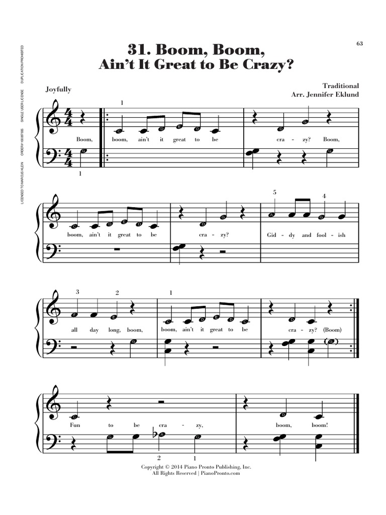 Boom, Boom,: Ain't It Great To Be Crazy? | PDF | Copyright Law | Law