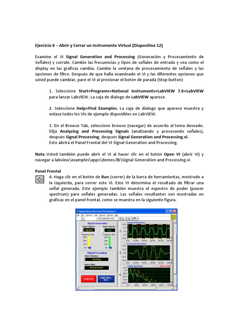 Ejercicios LabVIEW | PDF | Point and Click | Ventana (informática)