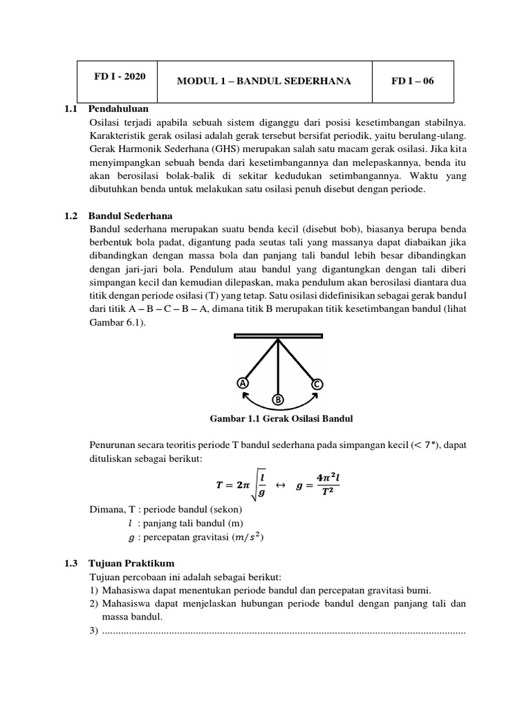 Modul Bandul | PDF