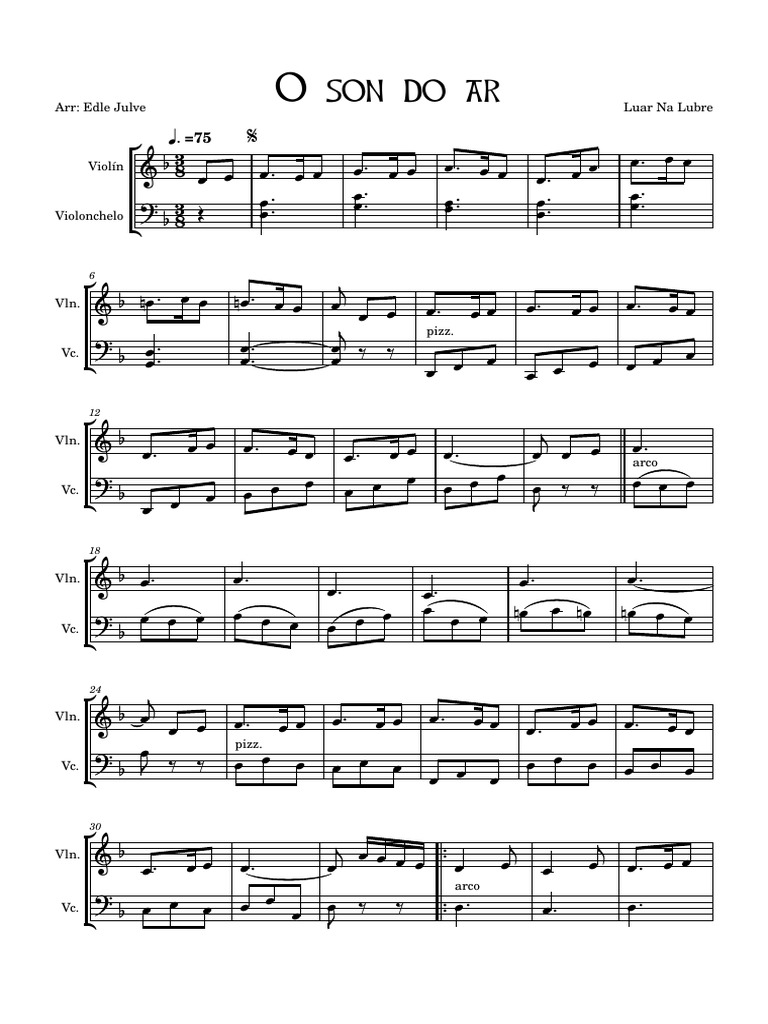 O Son Do Ar-Score and Parts | PDF | String Instruments | Chordophones