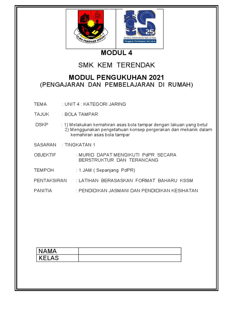 Modul PJPK T1 Bola Tampar | PDF