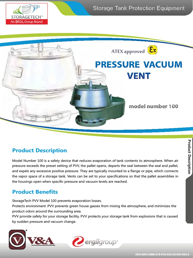 Storagetech 100 Pressure Vacuum Relief Valve SM | PDF | Pallet | Pipe ...