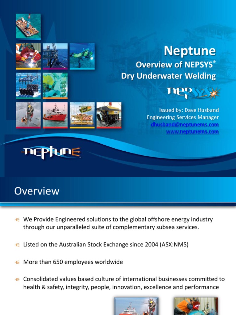 Neptune - NEPSYS Underwater Repair - Information Feb 2011 | PDF ...