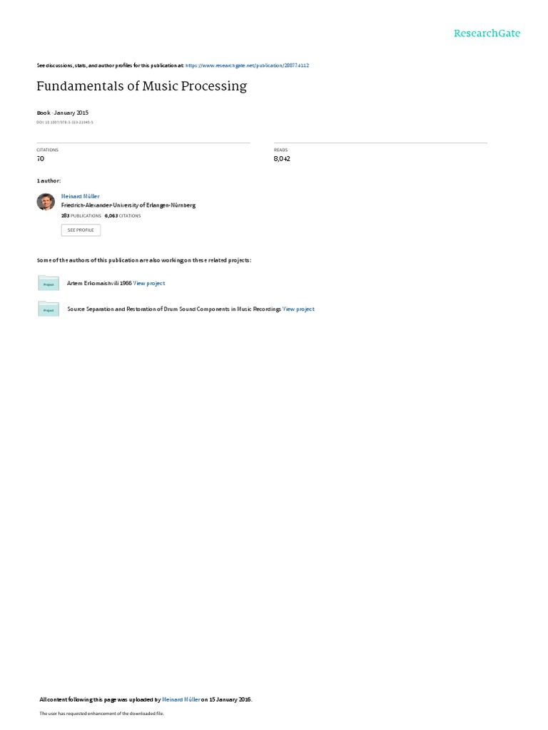 Fundamentals of Music Processing | PDF
