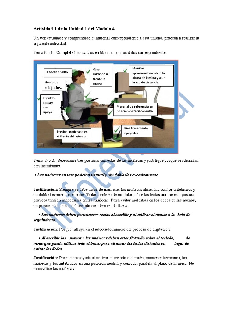 Actividad 1 de La Unidad 1 Del Modulo 4 Digitacion Basica | PDF ... Actividad 1 de La Unidad 1 Del Modulo 4 Digitacion Basica | PDF ...